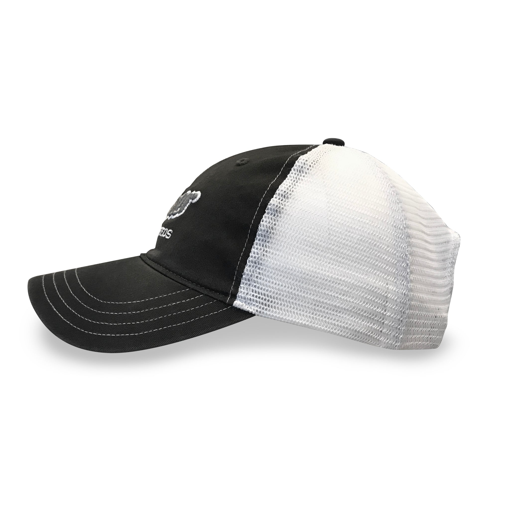 Unstructured mesh back Black Hat with Grey Logo – Lindner Show Feeds